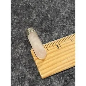 Unbranded | Jewelry | Pendant Rose Quartz Pencil Silver Tone Metal Bail ...